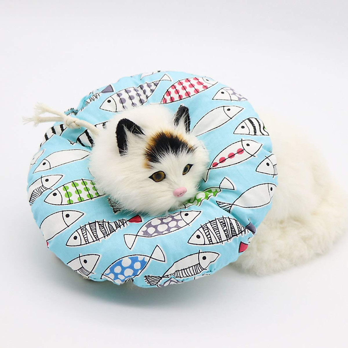 Balacoo Pet Recovery Collar Cat Recovery Collar Cat Cone Collar Cat Cones After Surgery Fish Pattern Soft