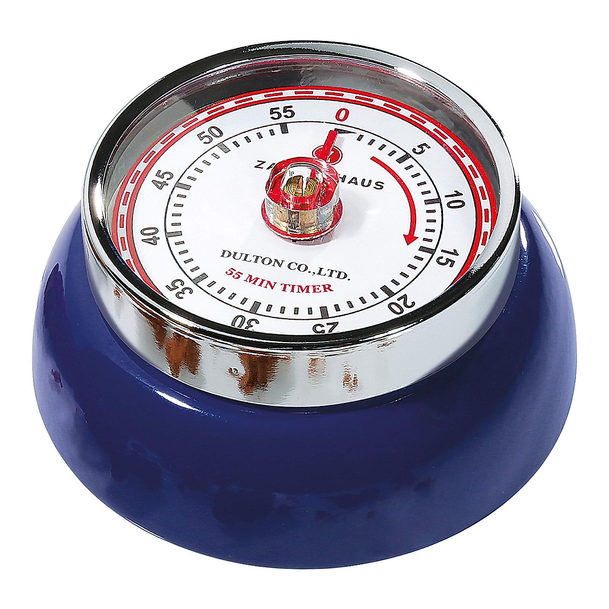Zassenhaus Magnetic Retro 60 Minute Kitchen Timer, 2.75-Inch, Navy Blue