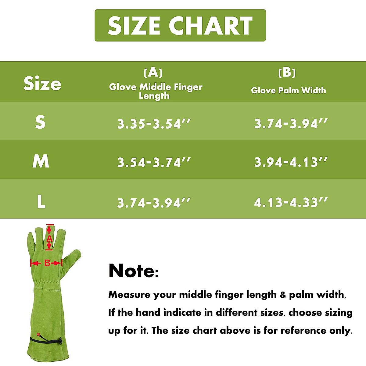 GLOSAV Gardening Gloves for Women, Garden Gloves for Thorn Proof, Professional Rose Pruning Gloves, Long Leather Garden Gloves (Medium, Forest Green)