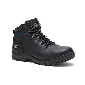 Cat Footwear Women's Mae Waterproof Steel Toe Work Boot, Black, 7.5