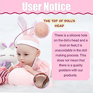 QARUQASE Lifelike Reborn Baby Doll - 19 Inch Skeleton, Silicone Full Body Realistic Newborn Girl, Soft Body, Waterproof