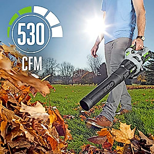 EGO Power+ LB5302 3-Speed Turbo 56-Volt 530 CFM Cordless Leaf Blower 2.5Ah Battery and Charger Included