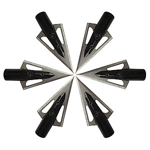e5e10 135 Grain Metal Broadheads 2 Blade Hunting Arrowhead for DIY Wood Arrow Longbow for Hunting 12pcs