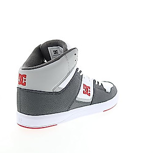 DC Cure Casual High-Top Skate Shoes Sneakers White/Grey/Red 10.5 D (M)