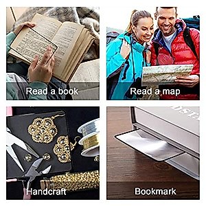 Enhon 3X Page Magnifier 7 x 4.7 Inch Magnifying Sheet Fresnel Lens Page Magnifying Glass for Elderly and People with Low Vision Reading Small Patterns, Maps and Books (8 Pieces)