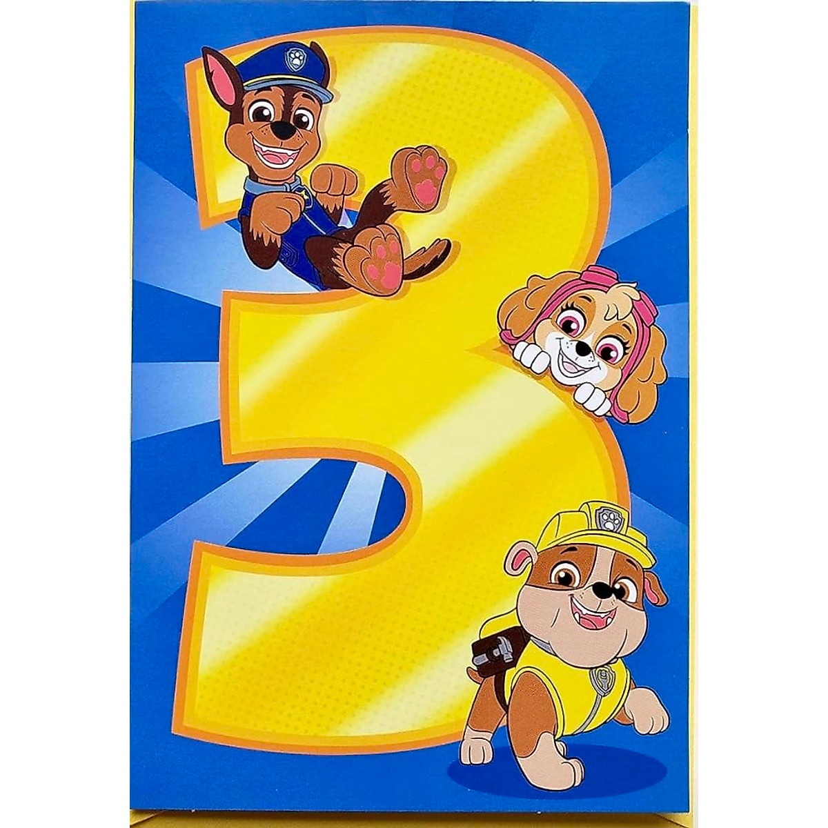 Greeting Card Birthday Paw Patrol Third Birthday