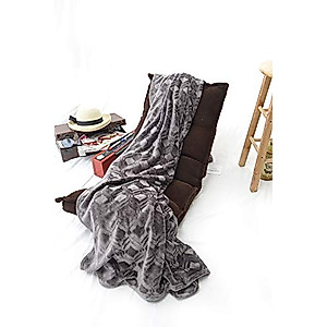 long rich HappyCare Textiles HCT BKT-001 Ultrasoft Diamond Pattern Embossed Micro Velvet Comforter and Blanket