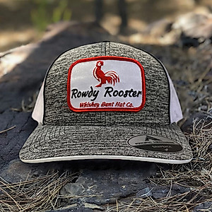 WHISKEY BENT HAT CO. Rowdy Rooster Adjustable Hat (Heather Grey)