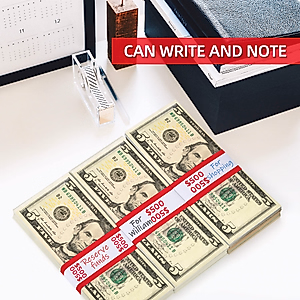 Money Bands 550 Pack for Cash Self Adhesive Wrappers for Bills Currency Straps for Dollar Wraps Organizer($500 / Red)