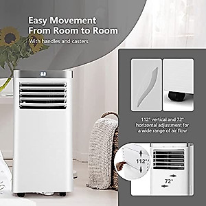 PETSITE Portable Air Conditioner, 8000 BTU AC Cooling Unit with Remote Control, 3-in-1 Air Conditioners with Dehumidifying, Fan & Air Cooler Function, Cools Up to 230 sq.ft