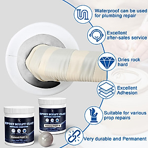 Seocam Epoxy Sculpt Clay, Epoxy Putty for Epoxy Sculpt, 2 Part Modeling Compound (A & B) of Sculpting Clay, Magic Sculpt Epoxy Clay for Sculpting, Modeling, Building and Repairing, 1 Pound, Natural