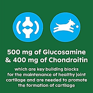 Greenies Hip & Joint Dog Supplements with Glucosamine and Chondroitin, 80-Count Chicken-Flavor Soft Chews for Adult Dogs