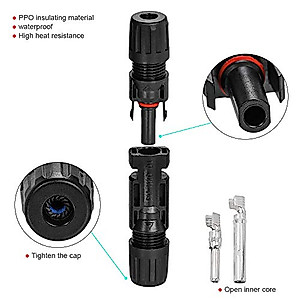 Carkio Solar Crimping Tools Crimper Compatible with Solar Panel 2.5-6.0mm² PV Cable and Connector Male Female Solar Cable Connection