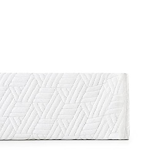 MELLOW 4 Inch Metal Box Spring Mattress Foundation with Wood Slats and Fabric Cover, Twin, White