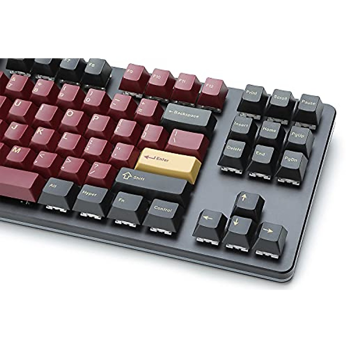 DROP GMK Redsuns Red Samurai Custom Mechanical Keyboard Keycap Set - 153-keys, Doubleshot, Cherry Profile, for 60%, 65%, TKL, Full-Size Layouts, and More (Red, Base Kit)