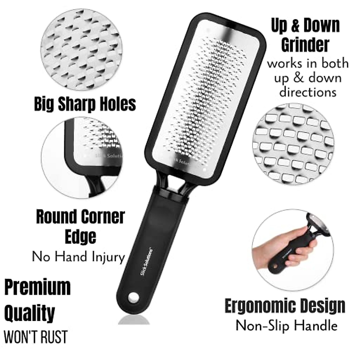 Slick- Foot File Callus Remover, Foot Scrubber, Callus Remover for Feet, Foot File, Foot Scrubber Dead Skin Remover, Foot Callus Remover, Foot Scraper, Dead Skin Remover for Feet, Foot Rasp.