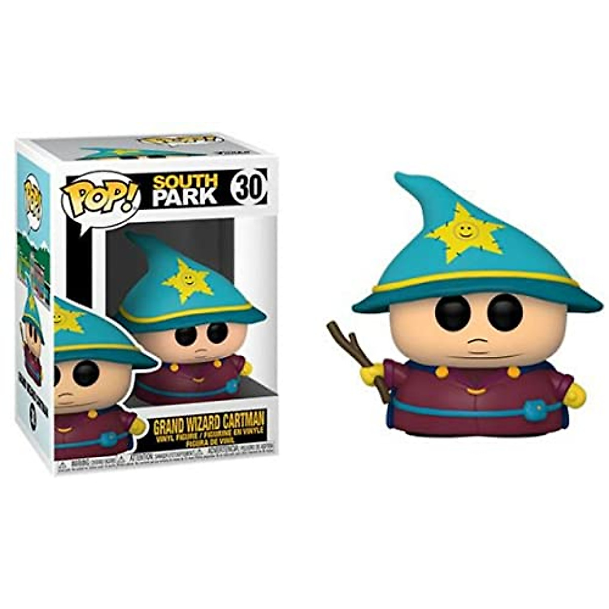 POP South Park: Stick of Truth - Grand Wizard Cartman Funko Vinyl Figure (Bundled with Compatible Box Protector Case), Multicolored, 3.75 inches