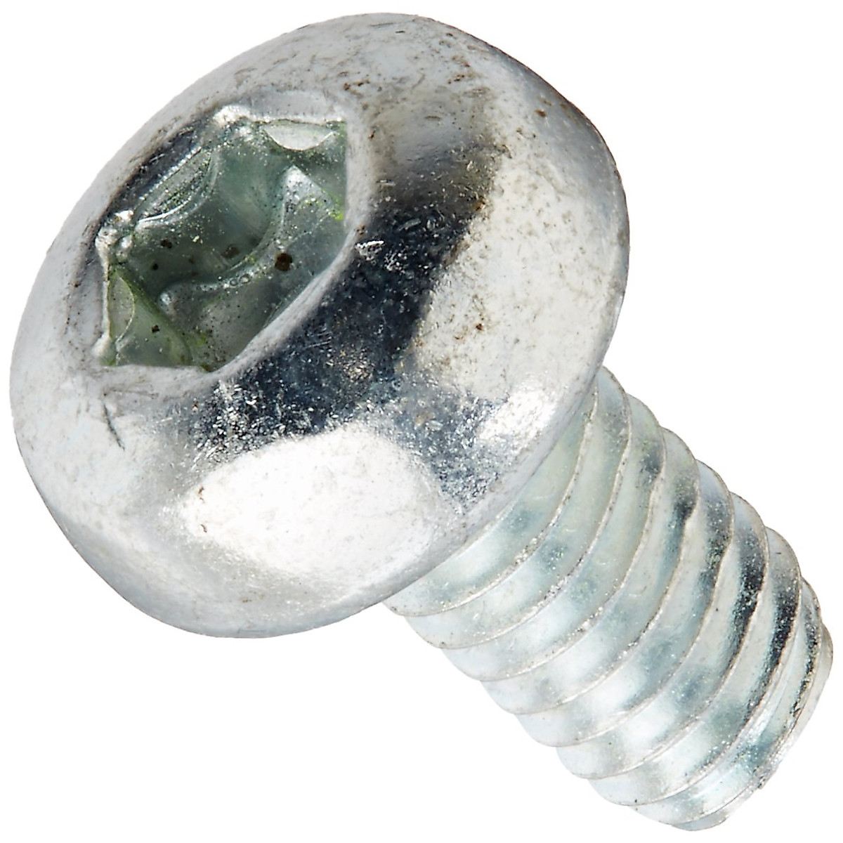 Small Parts M48D7500T Steel Thread Rolling Screw for Metal, Zinc Plated, Pan Head, Star Drive, Metric, M4-0.7 Thread Size, 8 mm Length (Pack of 100)