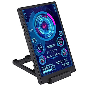 Aoutecen Display Screen, USB 360° Rotation IPS Full View Mini Monitor Simple Installation for Working