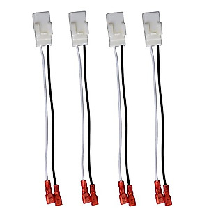 72-6514 Speaker Harness Adapter Compatible with Jeep Wrangler Chrysler Town & Country Speaker Wire Harness Adapter Plug Dodge Dakota Front Rear Door Speaker Wiring Harness Adapter 4 Pack