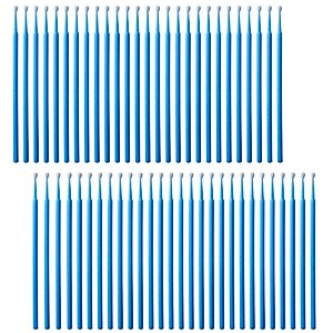 100 Pack Phone Charge Port Cleaning Tool kit,Bendable Mini Soft Round Brushes Cleaner Compatible with iPhone 11 Pro Speaker Tablet Camera Laptop Computer Smartphone, Blue