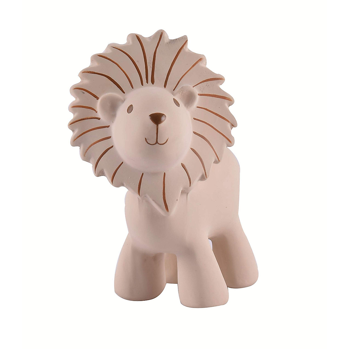 Tikiri My First Safari Lion Natural Rubber Rattle (Brown)