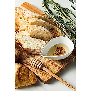 Miamolo 8 Pack Dipping Sauce Bowls, 3 Oz Ceramic Soy Sauce Dish Dip Bowls Water Drop Shape, Small Bowls for Side Dishes, Sushi, Ice Cream, Appetizer, BBQ, Party