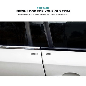 Gold Label Detailing 3M Black Out Trim Chrome Delete Vinyl Wrap Kit | 25ft Roll of 3m Scotchprint 2080 | Felt Edge Squeegee and Razor Blade Included (Satin, 2" by 25ft)