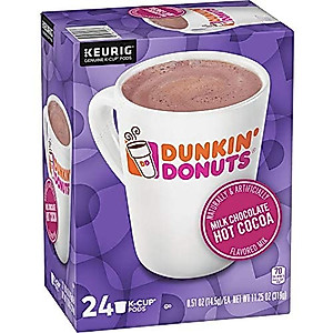 Dunkin' Donuts Milk Chocolate Hot Cocoa Single Serve K-Cups for Keurig Brewers, 24 Count