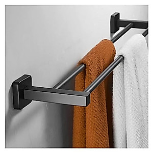 Towel Racks Wall Mounted Towel Rails,Bath Double Towel Storage Rack Towel Bar Space Aluminum Towel Rod for Bathroom or Kitchen, Bathroom Hardware/50Cm (Size : 60Cm)