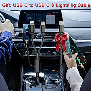 Car Charger USB C Fast Charge, Mini Zinc Alloy 30W PD&QC Dual Port Car Charger [with 2.6ft USB C 100W Cable] i Phone13 12 11 Pro Max X XR XS/Galaxy S21/20 Pixel i Pad Pro &Dash Cam, Black (FL-C30AC)