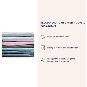 YnM Exclusive Kids Cooling Weighted Blanket, Smallest Compartments with Glass Beads, Bed Blanket for One Person of 60lbs, Ideal for Twin Bed (41x60 Inches, 7 Pounds, Sea Grass)