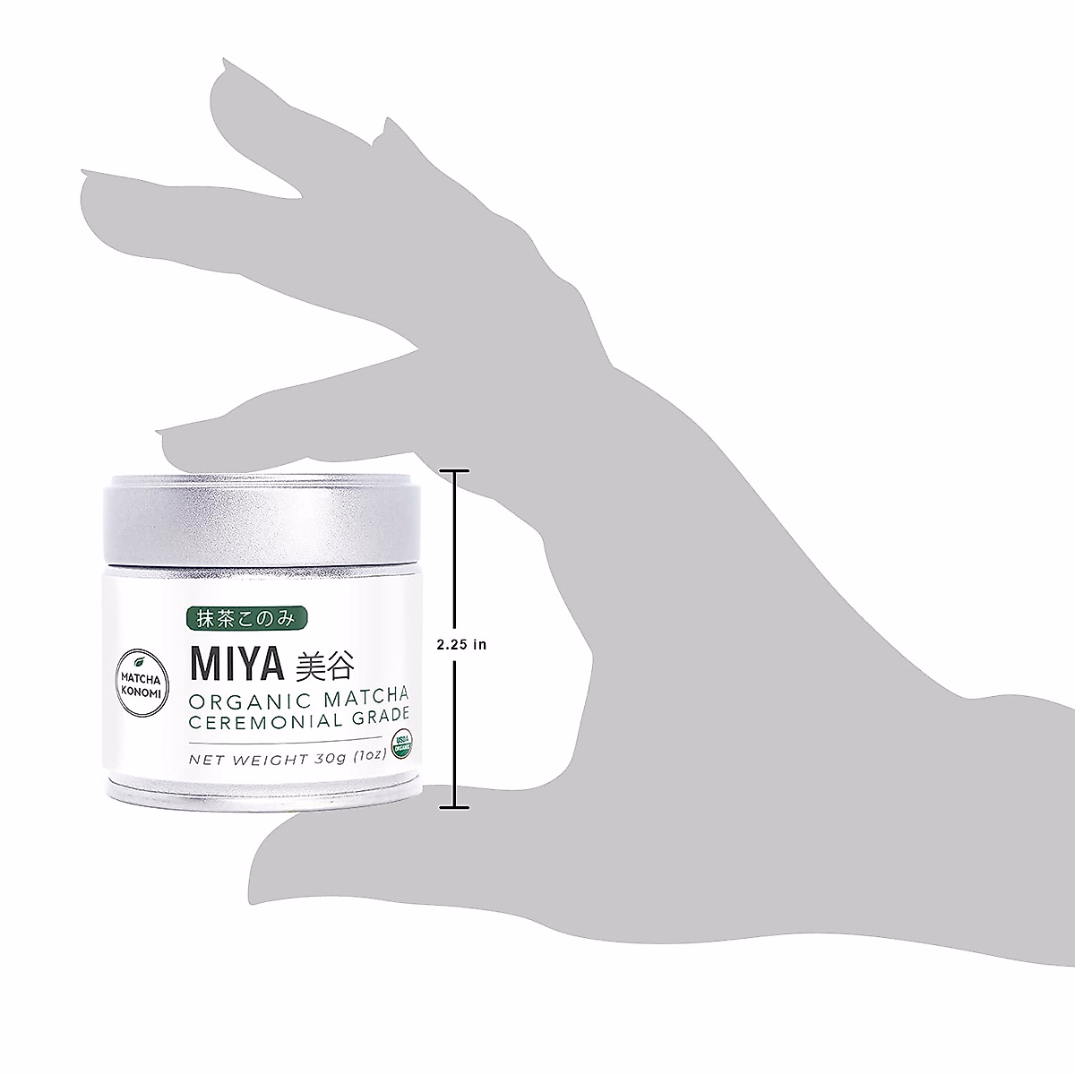 Miya Matcha 30g - Organic Premium Ceremonial Japanese Matcha Green Tea Powder - First Harvest - Zero Sugar - USDA and KOAA Certified