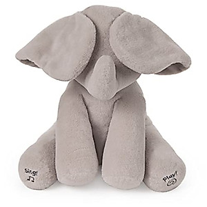 GUND Baby Official Animated Flappy The Elephant Stuffed Animal Baby Toy Plush for Baby Boys and Girls, Gray, 12" (Song Styles May Vary)