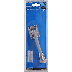 Hillman 852940 5" Kickdown Door Stop- Satin Chrome 1-Pack