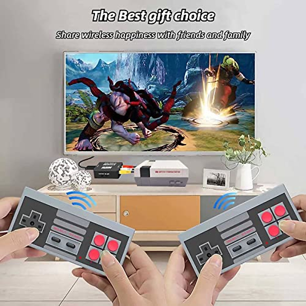 Retro Game Console with 620 Video Games,Classic Mini Game System with Wireless Controller, RCA and HDMI HD Output Plug and Play,Retro Toys Gifts Choice for Children and Adults.