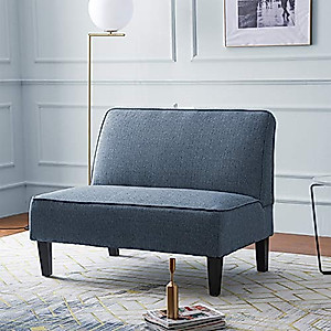 Aklaus Small Loveseat for Small Space,Armless Loveseat,Dining Bench with Back,Upholstered Dining Bench Banquettes Loveseat for Living Room, Prints