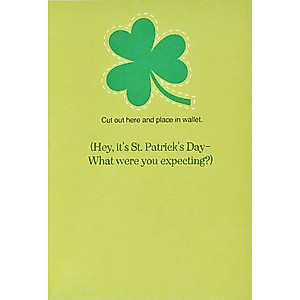 Greeting Card How Would You Like A Little Something Green To Put In Your Wallet - St. Patrick's Day and Happy Birthday Funny Humor