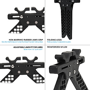 Perogen Compound Bow Stand Archery Folding Portable Kickstand Limb Clamp Bow Support
