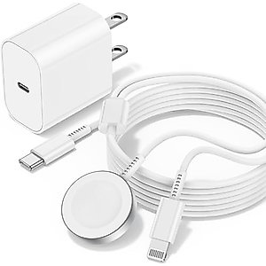 Yeptech USB C for Watch Charger,2 in 1 Magnetic Watch Fast Charging Cable Cord 10ft with 20W Type C Wall Plug Block for Watch Series Ultra 9 8 7 6 5 4 3 SE＆Phone 14 13