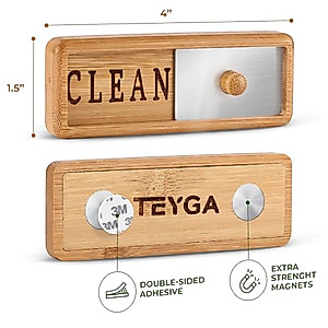 TEYGA Dishwasher Magnet Clean Dirty Sign Indicator - Clean Dirty Dishwasher Magnet, Dirty Clean Dishwasher Magnet, Clean and Dirty Dishwasher Magnet, Clean Dirty Magnet, Dishwasher Sign Clean Dirty