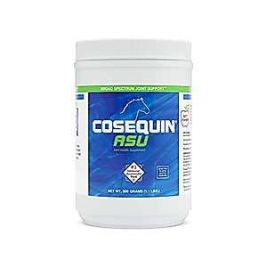Nutramax Cosequin ASU Joint Health Supplement for Horses - Powder with Glucosamine, Chondroitin, ASU, and MSM, 500 Grams