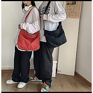 Tote Bag Aesthetic Vintage Grunge Aesthetic Tote Bag Purses for Women Hobo Bag Crossbody Bag (Black)