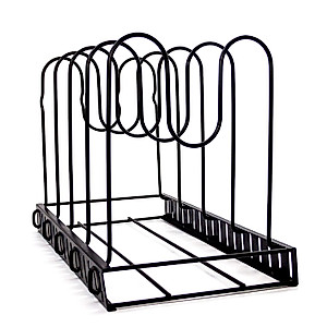 Pot Rack Organizers, Lid Organizer for Pots and Pans, 8 Tiers Pots and Pans Organizer with 3 DIY Methods, Adjustable Pot Lid Holders Pan Rack for Kitchen Counter and Cabinet by KAUKKO (KKS21-8 Tiers)