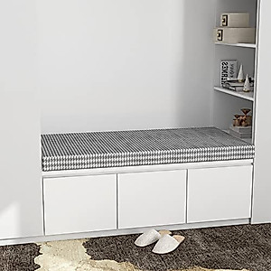 ROFIELTY Custom Outdoor Bench Cushion, Soft Bench Cushions for Outdoor Furniture, Durable Stain Resistant Outdoor Bench Seat Cushion, Window seat Cushions (Custom Size). (Square Gray, 36x14x2.5)