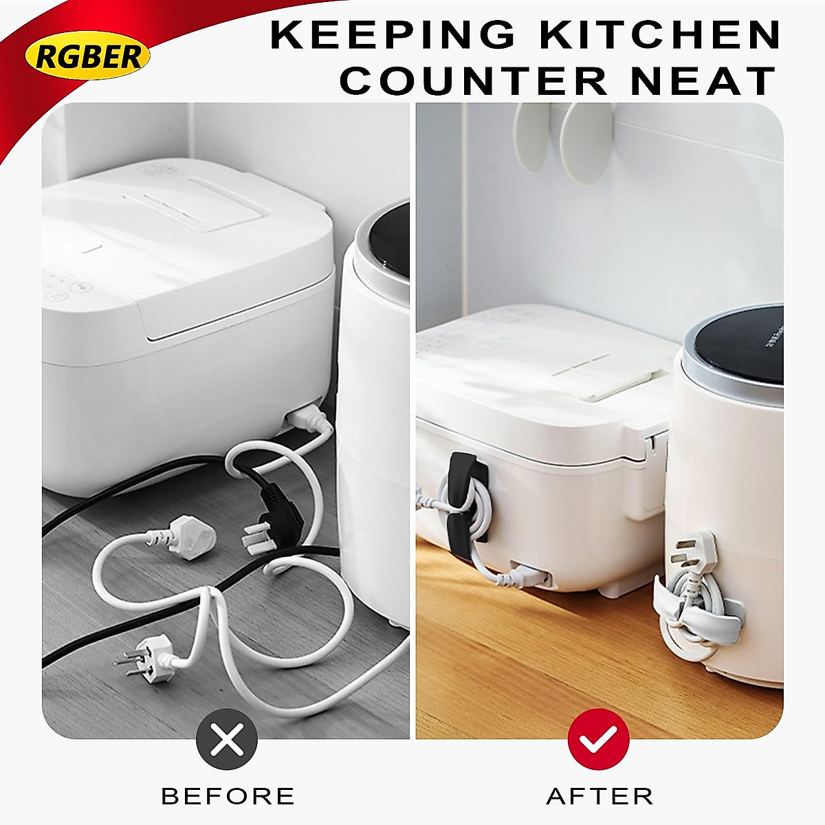 Cord Organizer for Kitchen Appliances - Kitchen Gadgets Cable Winder (8 Pack)