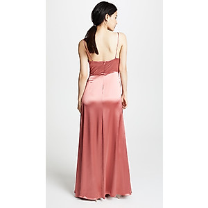 Jill Jill Stuart Women's Satin Wrap Slip Dress, Rosewood, 8