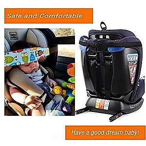 2 Pack Baby Car Head Support - Safety Car Seat Sleep Nap Aid Head Support Belt Offers Protection and Safety for Kids, Baby Stroller Seat Head Support Band Best Gift for Kids