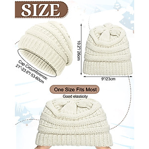 Foaincore 9 Pieces Slouchy Winter Hats for Women Knit Beanie Hats Warm Skull Caps Thick Winter Beanies