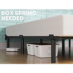 RLDVAY Queen-Bed-Frame, 9 Inch Metal Bed-Frame-Queen for Box Spring, Quick & Easy Assembly, Heavy Duty Queen Size Bed Frame Noise Free, Black